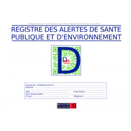 Registre des alertes de santé publique et d'environnement + notice ...